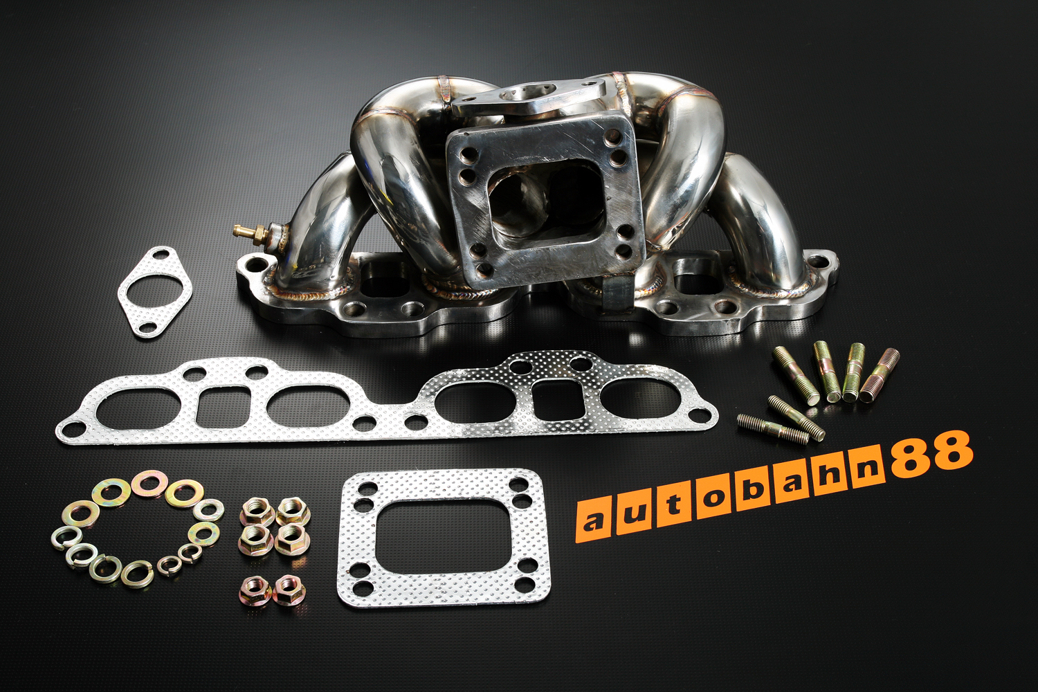 autobahn88 STAINLESS STEEL EXHAUST MANIFOLD HEADER MITSUBISHI EVO ...